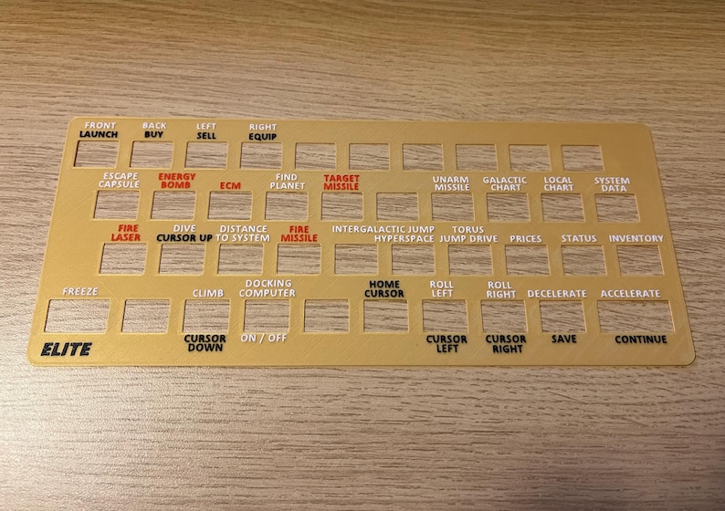 ELITE - Spectrum Keyboard Template - Etsy