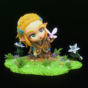 Zelda From Legend of Zelda STL Model for Resin Printer Figure 3D ...