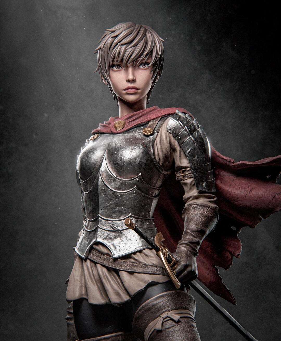 Berserk Casca Anime Figure STL File Detailed Diorama 3D Model for Resin ...
