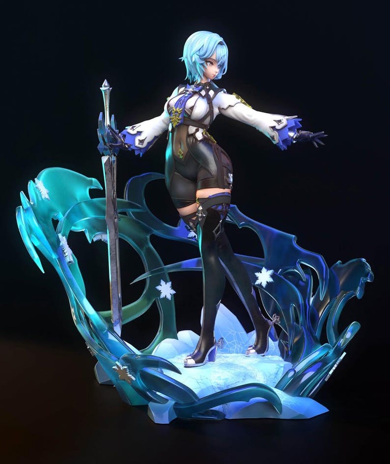 Eula From Genshin Impact STL Model for Resin Printer Figure 3D Printing ...