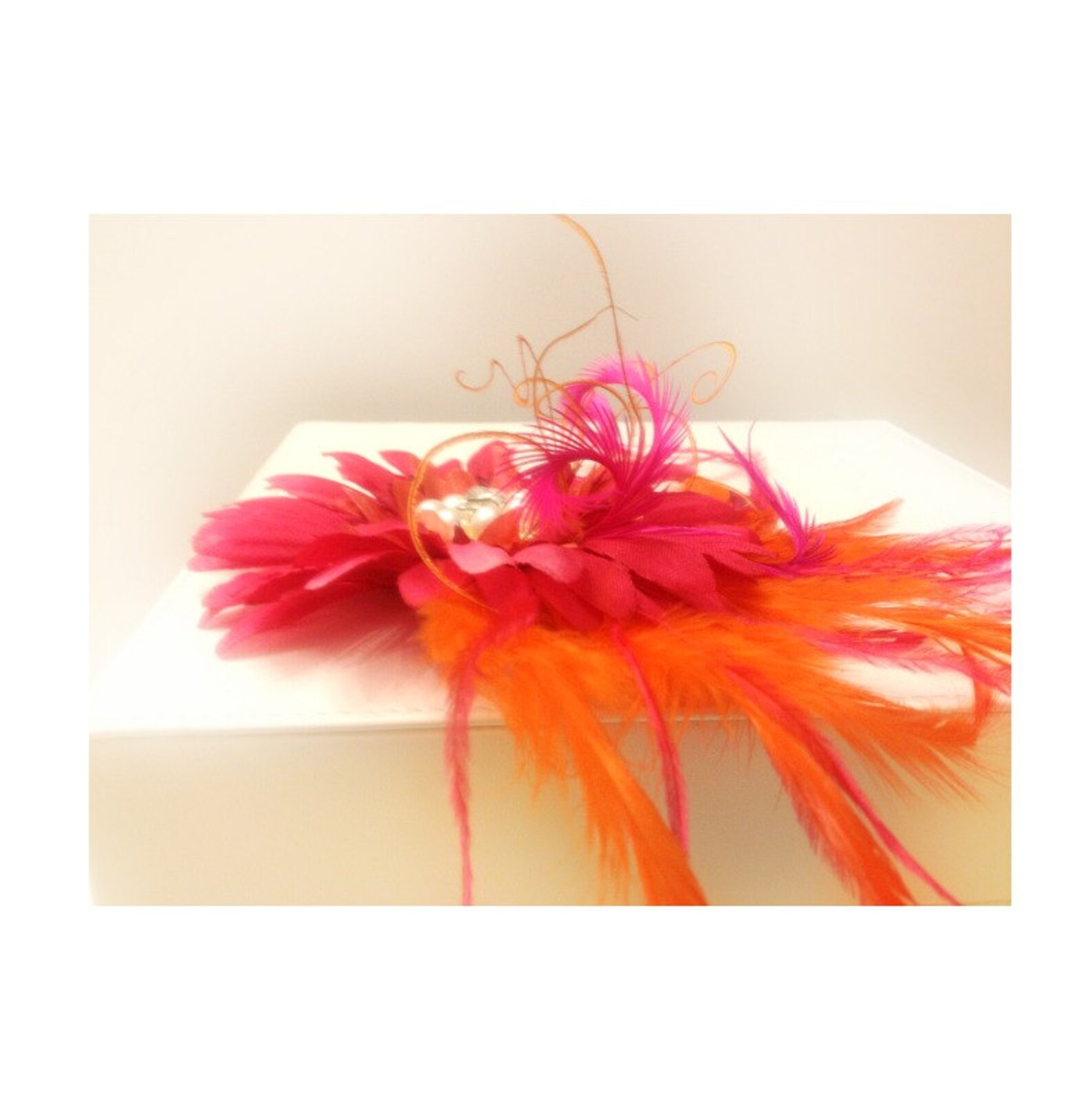 Daisy Fascinator Head Piece Comb / Hair Clip. Fuchsia | Etsy