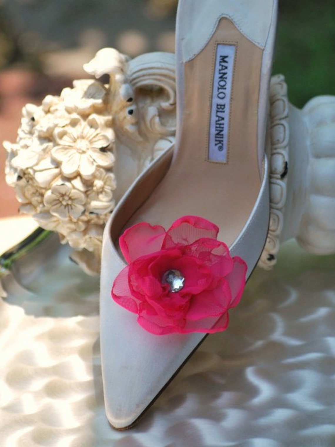 Pink Rose Medley Shoe Clips. Handmade Stylish Bride Bridal - Etsy