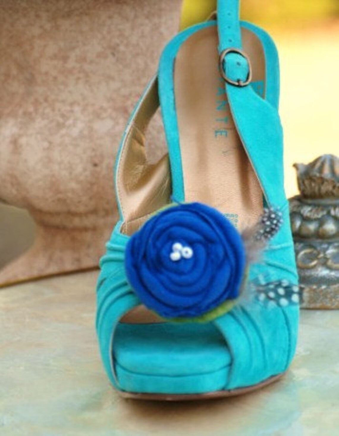 Shoe Clips Royal Blue Embellishment. Mediterranean Cobalt - Etsy