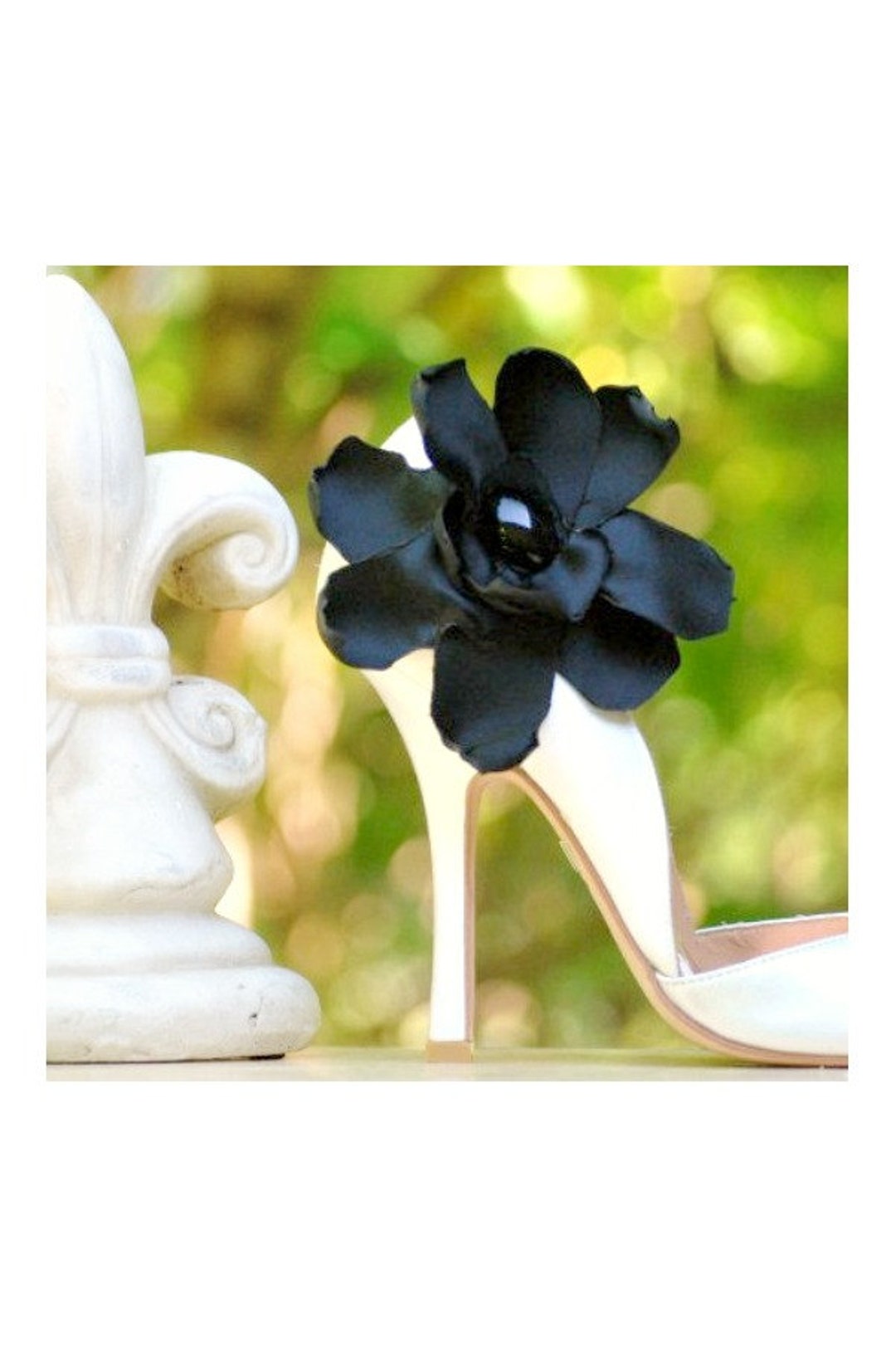 Shoe Clips Luxurious Black. White Ivory Blue Red Shoe Clip ...