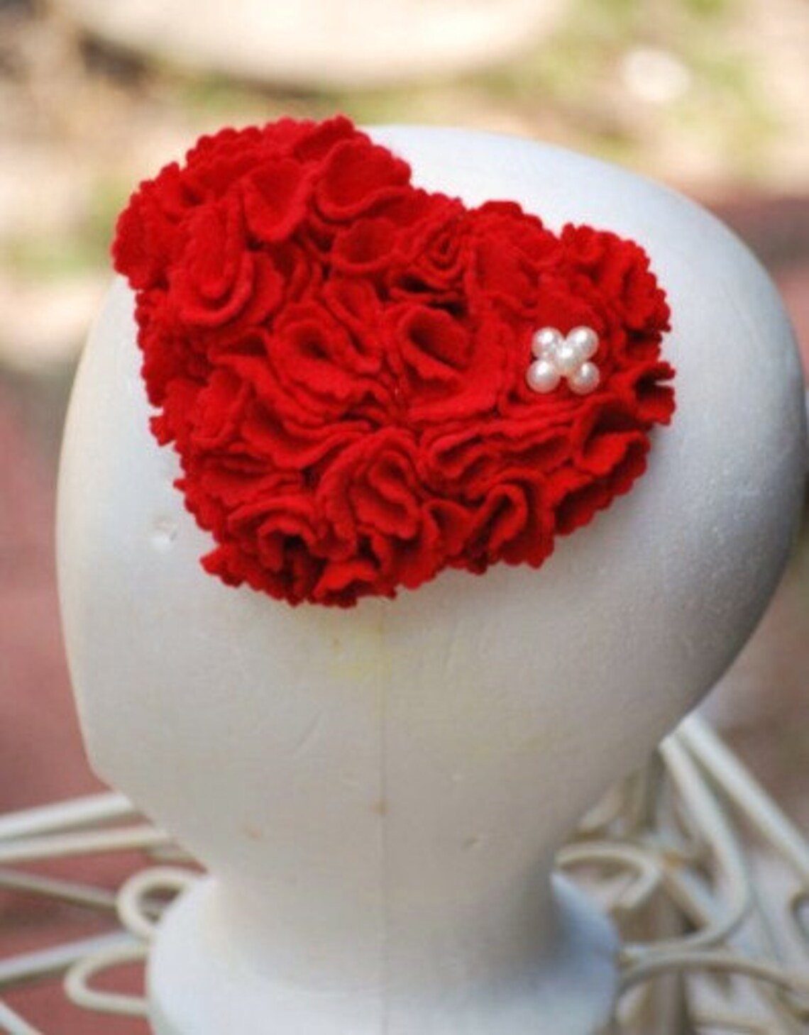 Lovely Be Mine Hair Clip Brooch Pin or Headband. Red Felt - Etsy