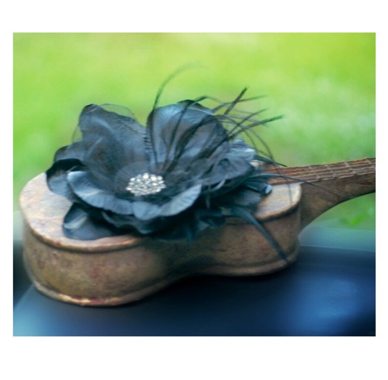 Wedding Black Flower Pin / Clip / Comb. Vintage Millinery | Etsy