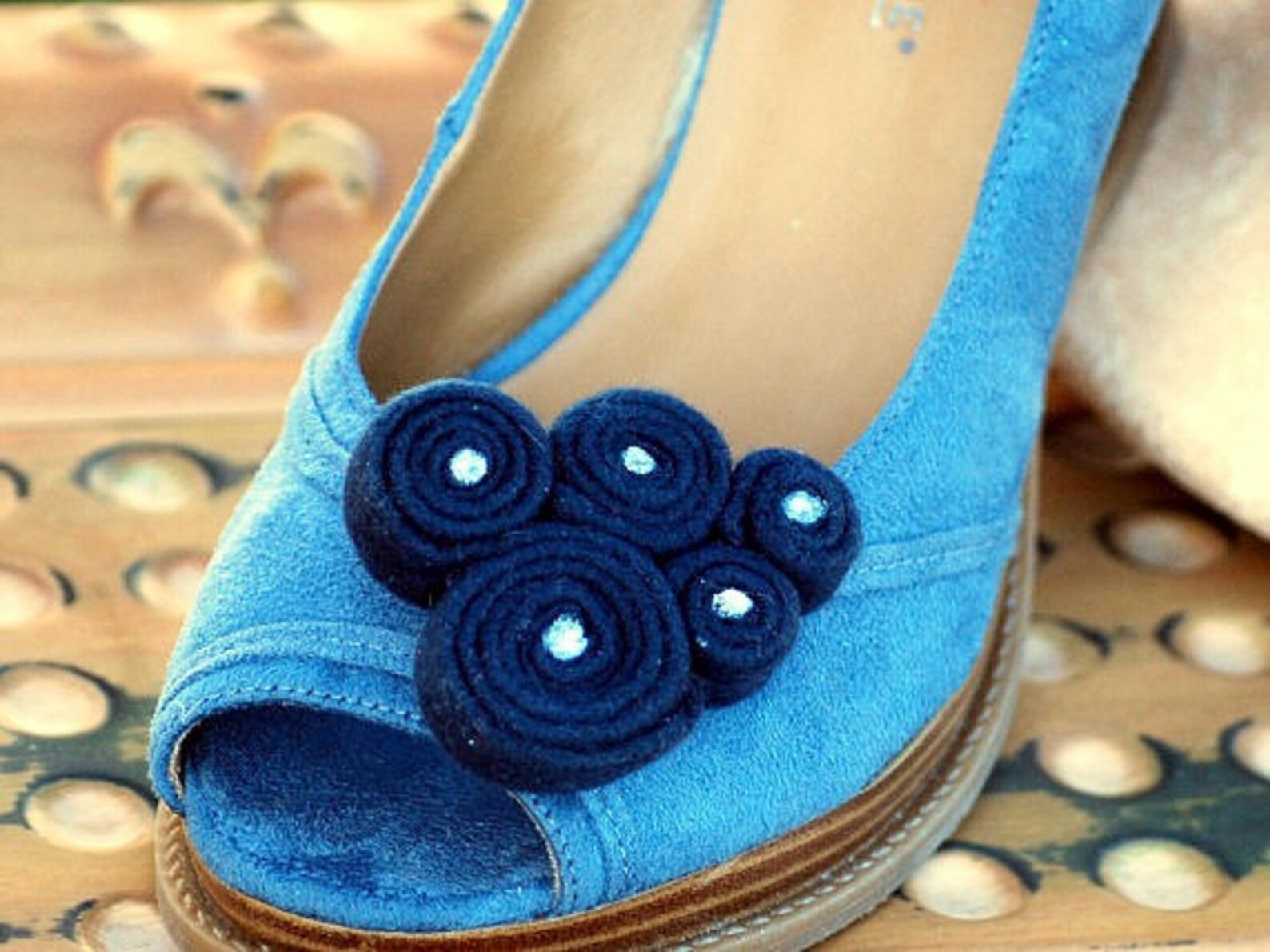 Navy Swirls Shoe Clips. Etsy Handmade Autumn Fashion Sailor - Etsy