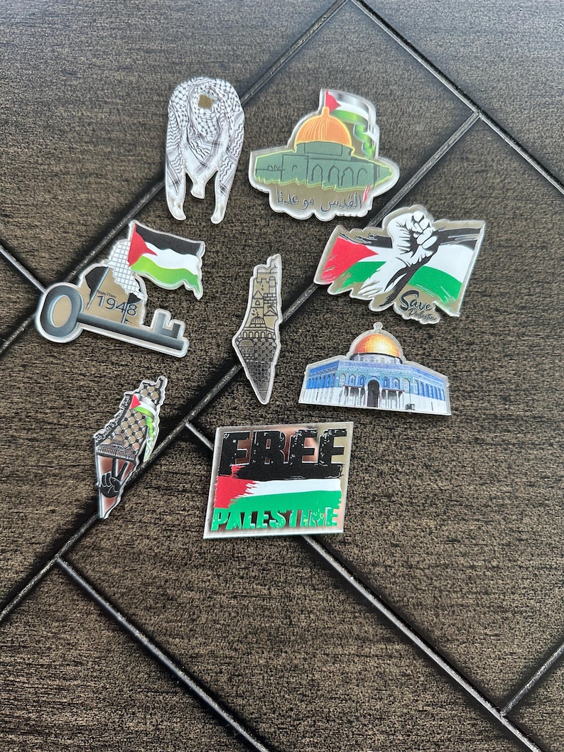 Palestinian Arcylic Map Sticker | Sticker Decal for Phone, Laptop ...