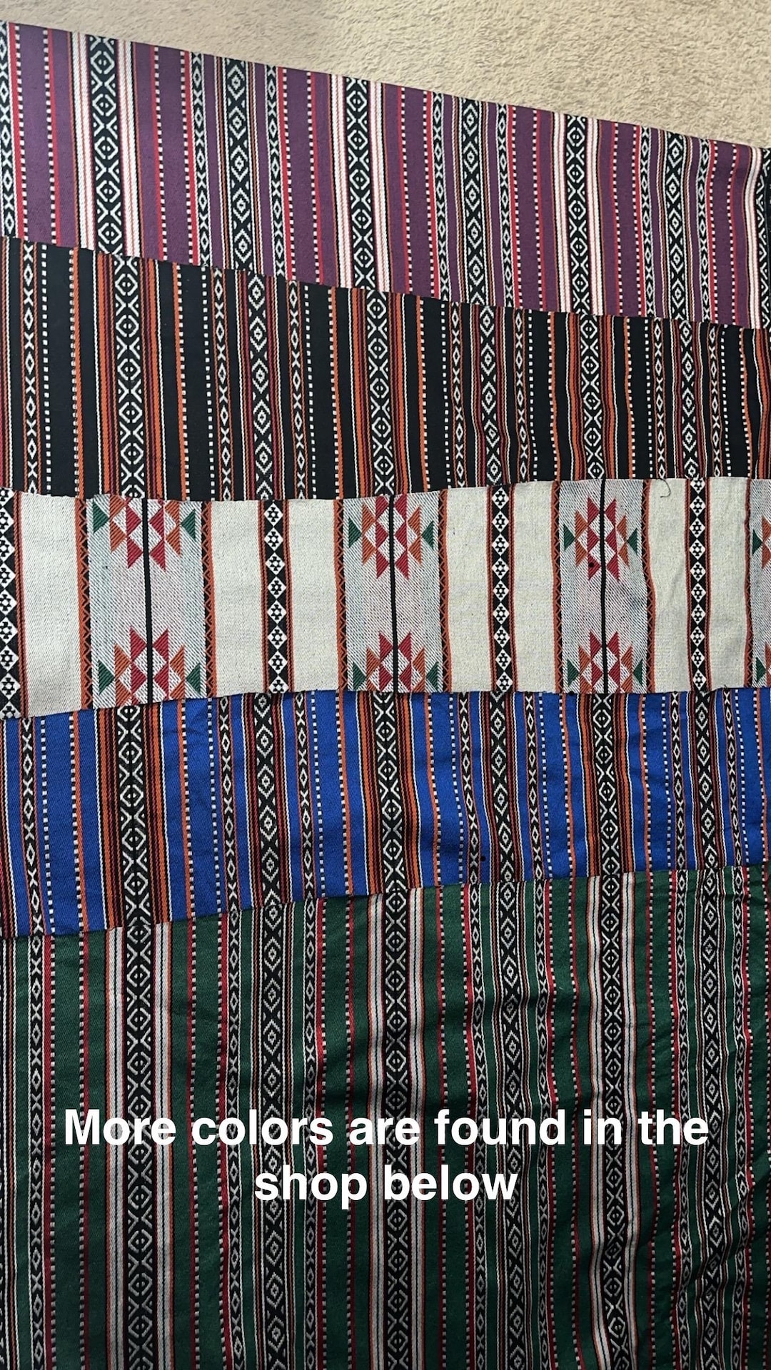 Bedouin/al Sadu Fabric Made in Jordan | Used as Tablecloth, Blanket ...