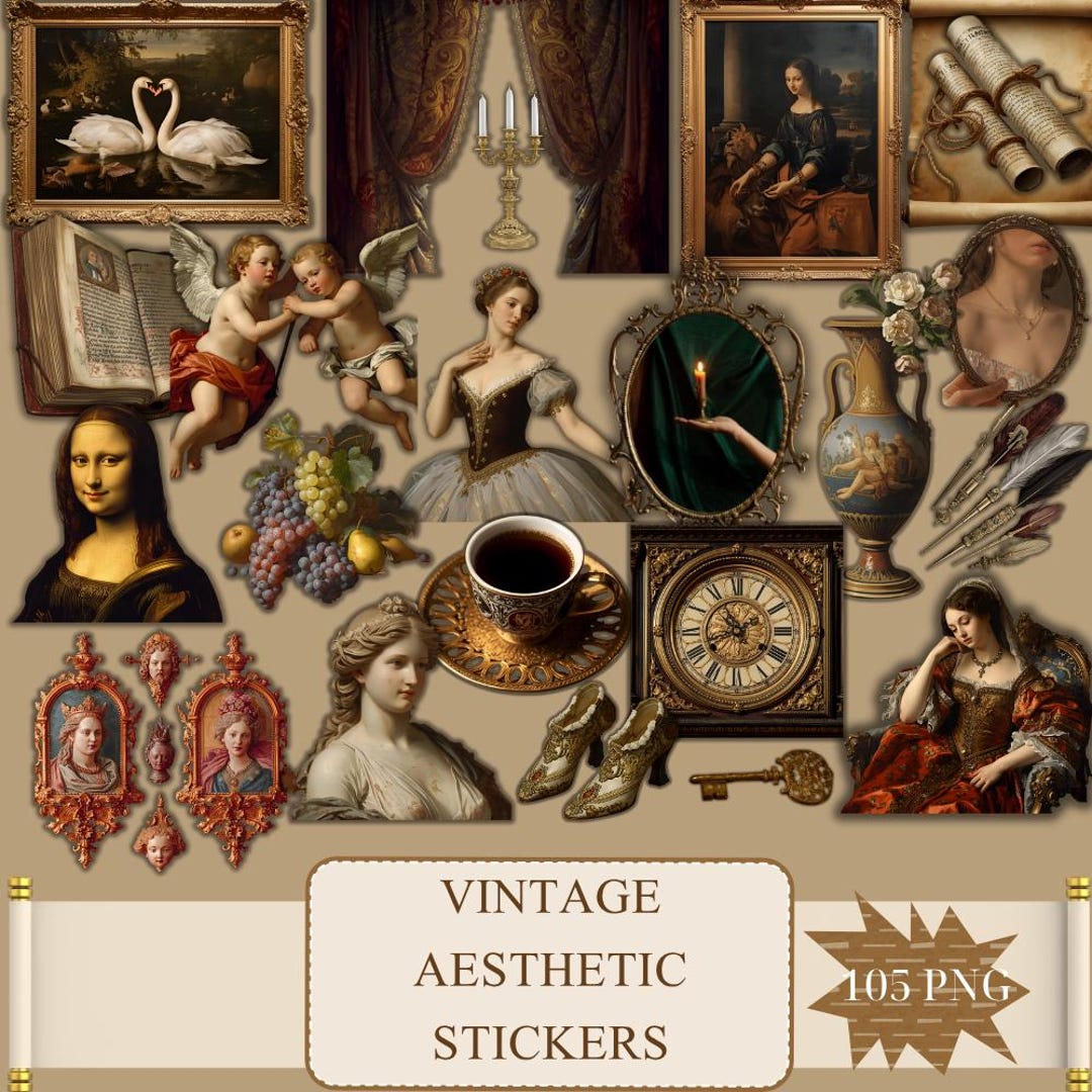 Digital Stickers,vintage Soul Stickers,renaissance Stickers,png ...