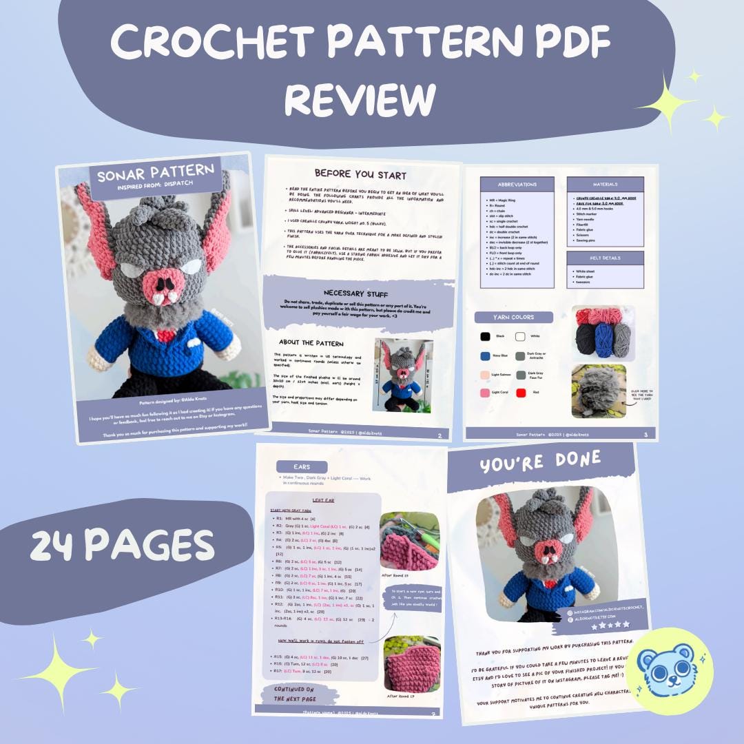 Sonar- Crochet Pattern Digital PDF- DISPATCH Inspired Character ...