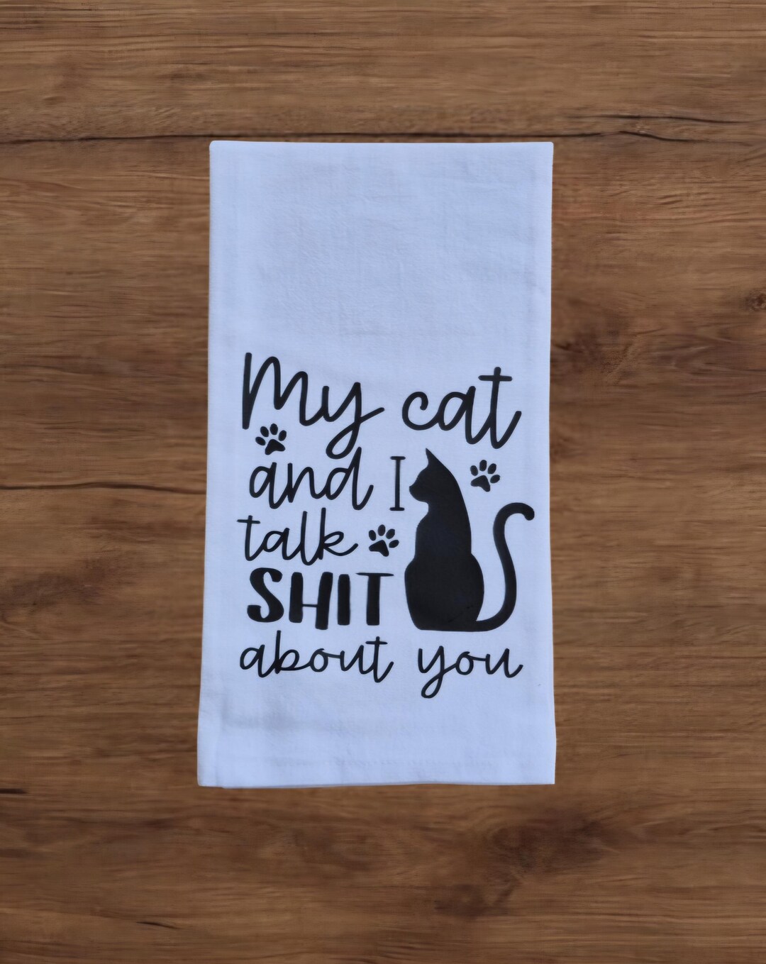 Cat Themed Kitchen Towels – Cute Cat Lover Tea Towels – Funny Cat ...