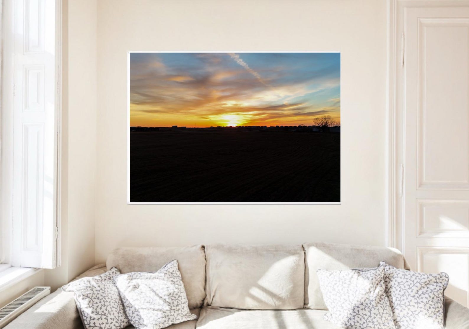 Fine Art Sunset Print - Blue and Yellow Sunset Picture Sunset Fine Art ...