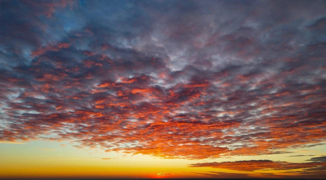 Fine Art Sunset Print - Blue and Pink Clouds Sunset Picture Sunset Fine ...