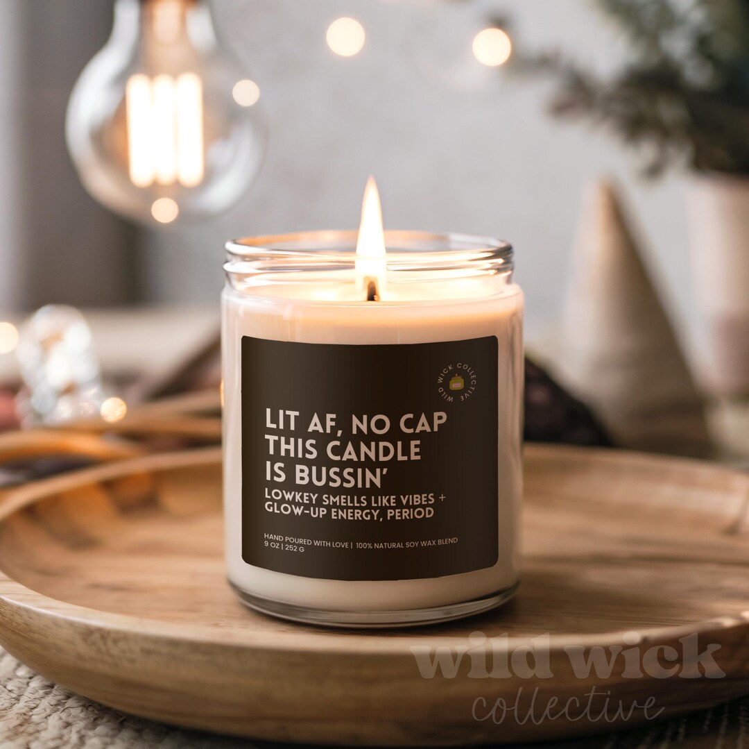 Lit AF No Cap This Candle is Bussin', Candle for Teen, Rizz Gen Alpha ...