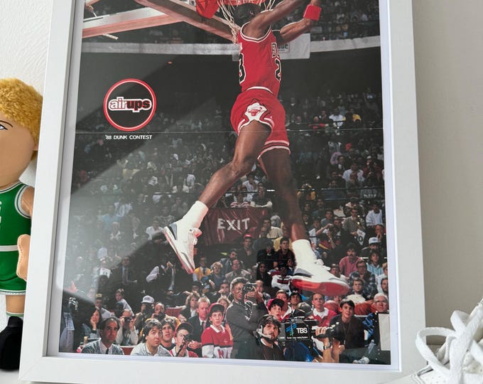 Michael Jordan 80's Slam Dunk Contest Poster & Legends Sports ...
