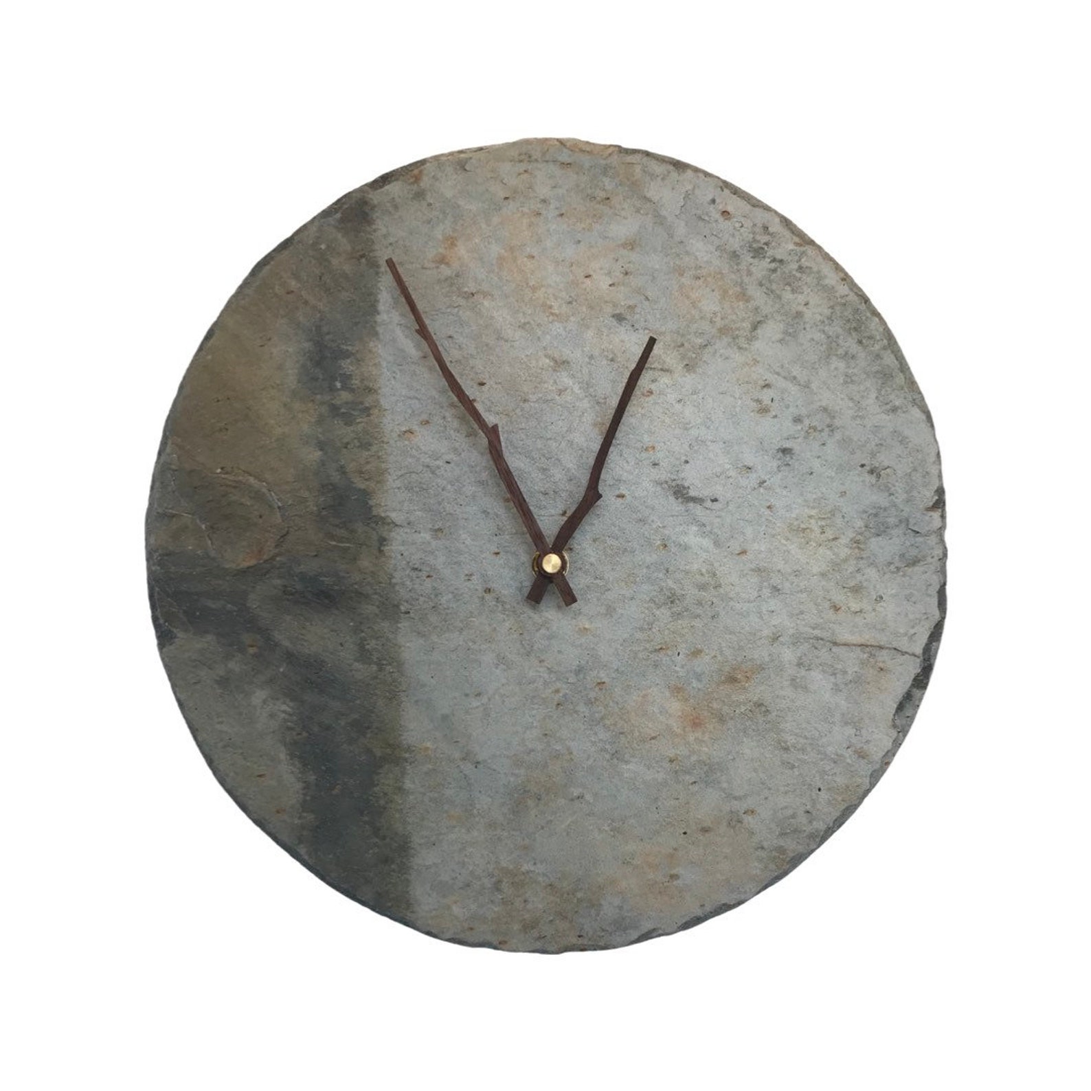 Cornish Slate Wall Clock 30cms Wooden Clock Hands Silent - Etsy