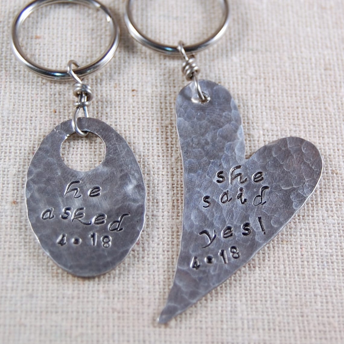 Wedding Keychain Set Bridal Keychain Set Personalized | Etsy