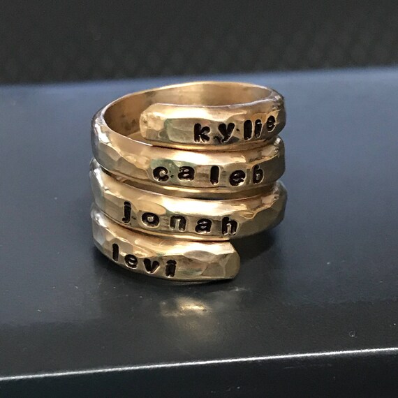 Personalized Mothers Ring 14K Gold Filled Mothers Ring | Etsy