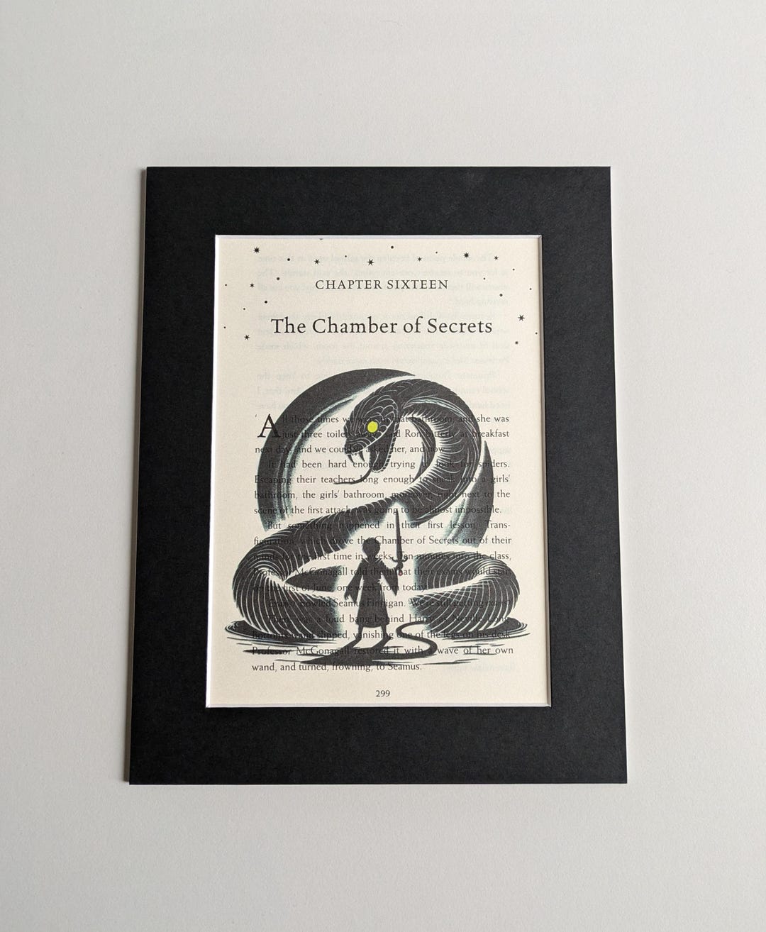 Harry Potter Basilisk Book Page Art Print - Etsy