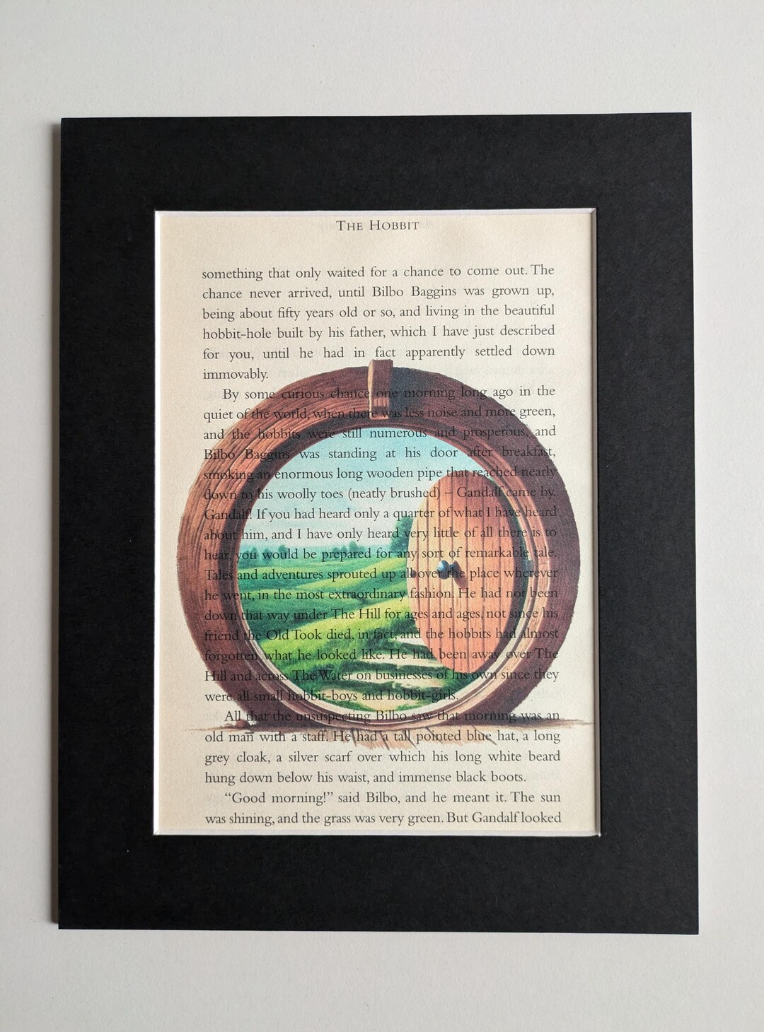 The Hobbit Open Door Book Page Art Print - Etsy