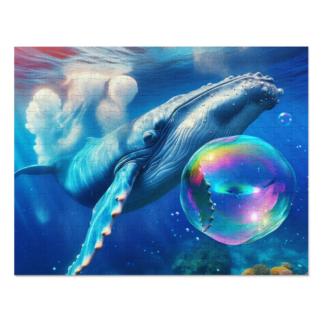Whale Jigsaw Puzzle With Tin, Ocean Theme Game, Family Fun Activity ...