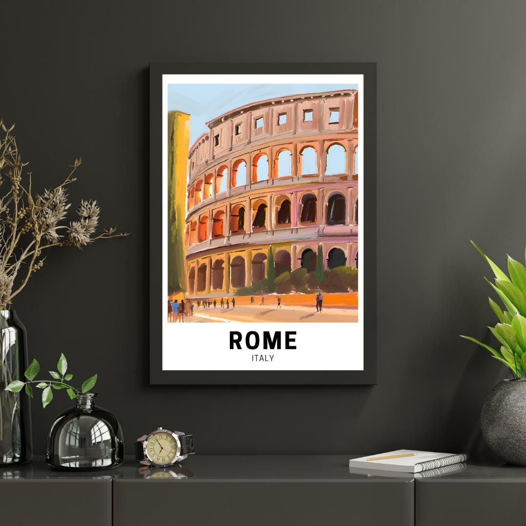 Travel Poster, Rome Italy Print, Wall Art, Poster Rome, Home Decor ...