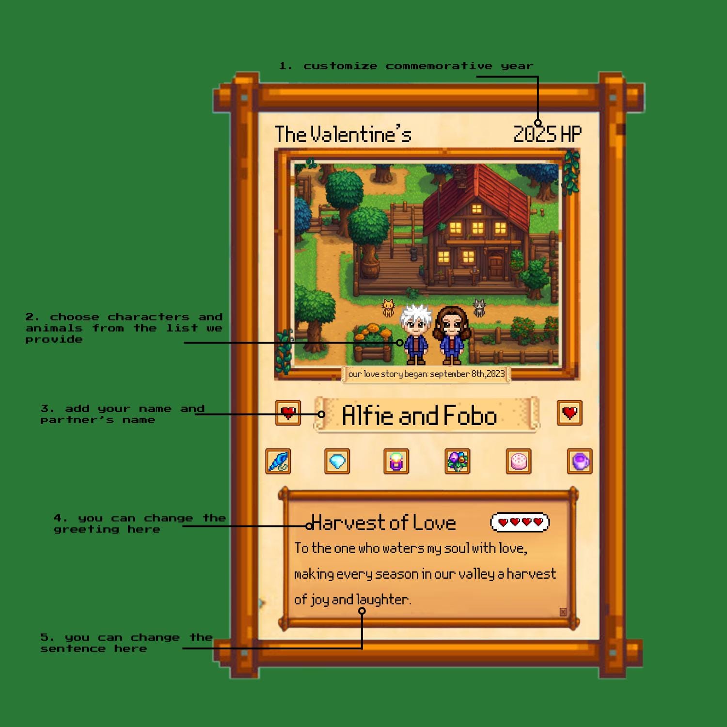 Custom Stardew Valley Couple Card - Personalized Couples Gifts ...