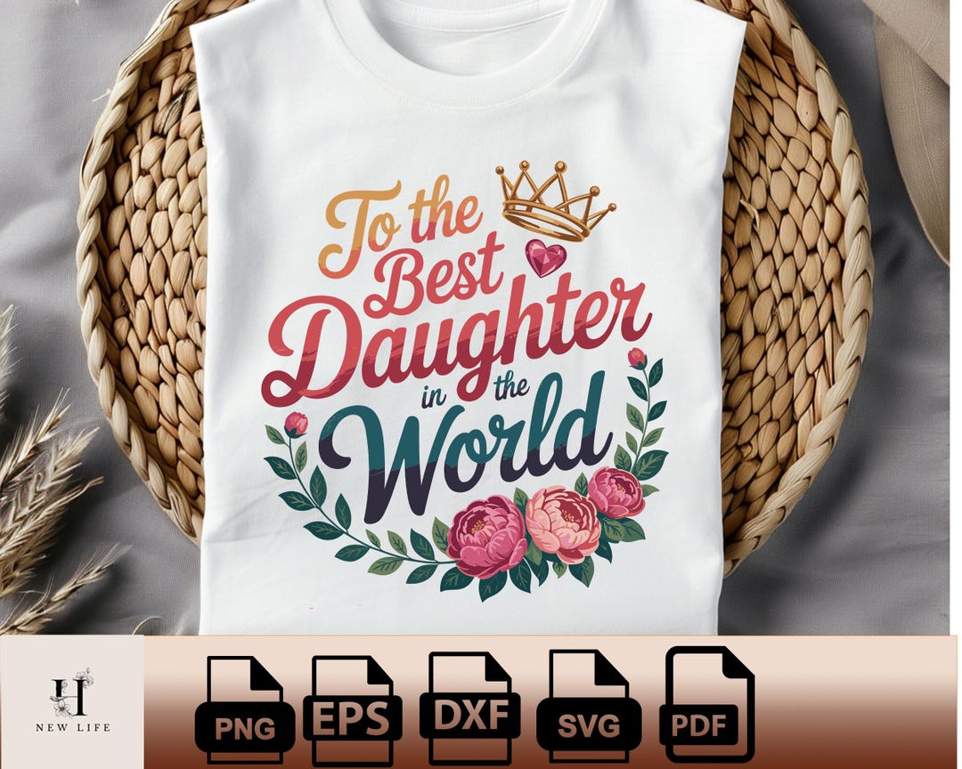 Best Daughter in the World Png Svg Eps Dxf Pdf - Etsy