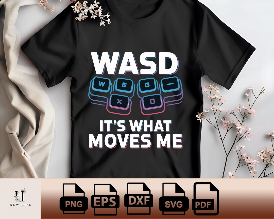 WASD Gaming Meme Clipart, Keyboard Controls (png, Svg, Eps, Dxf, Pdf ...