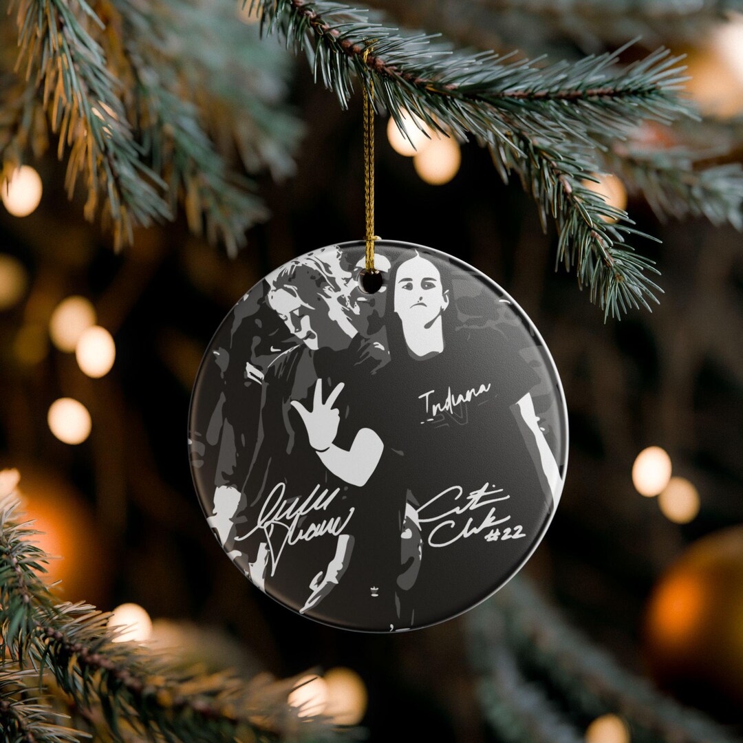 Caitlin Clark and Sophie Cunningham Basketball Ceramic Ornament ...