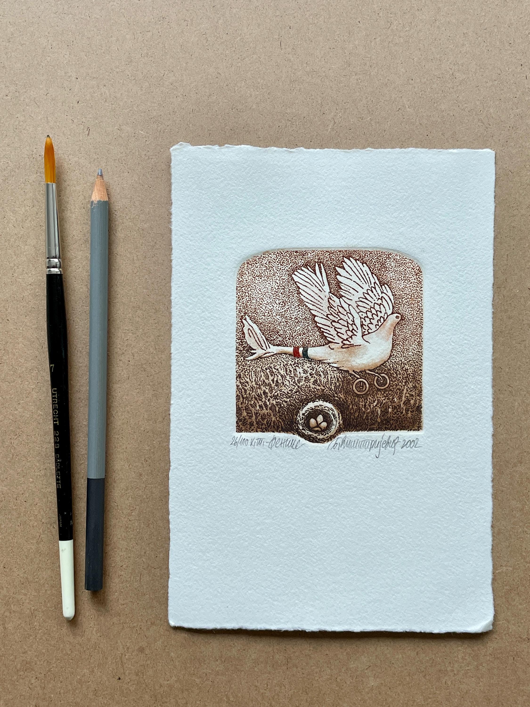 Original Art Print - Phoenix - Etching and Engraving - Etsy