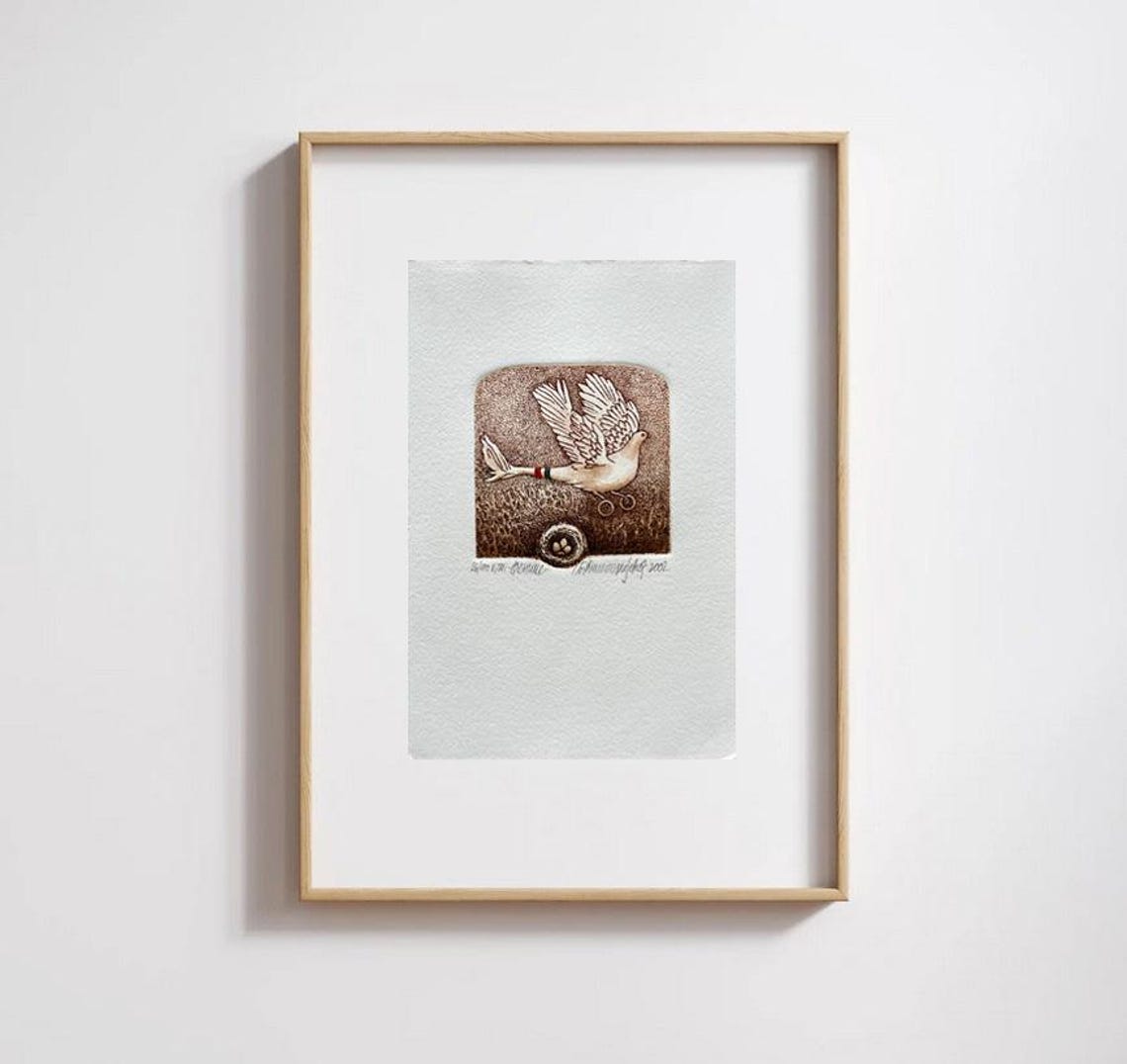 Original Art Print - Phoenix - Etching and Engraving - Etsy