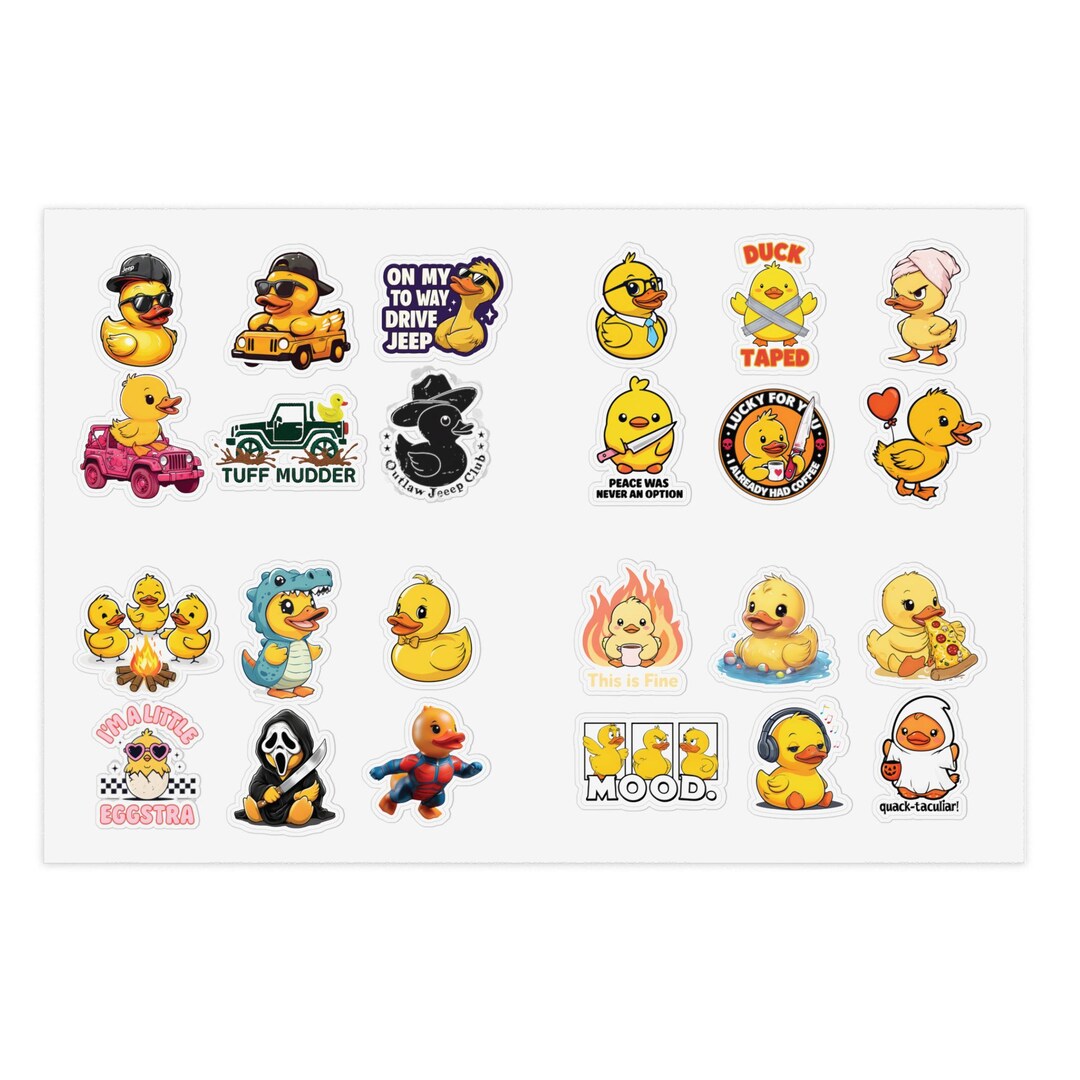 Assorted Rubber Duck Sticker Sheet Bundle, 10pcs - Etsy