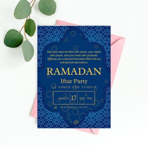 Editable Ramadan Invitation, 2025 Iftar Dinner Editable Invites, Iftar ...