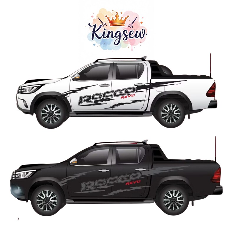 Toyota Hilux Revo Rocco Side Body Decal 2side 4door Sticker - Etsy