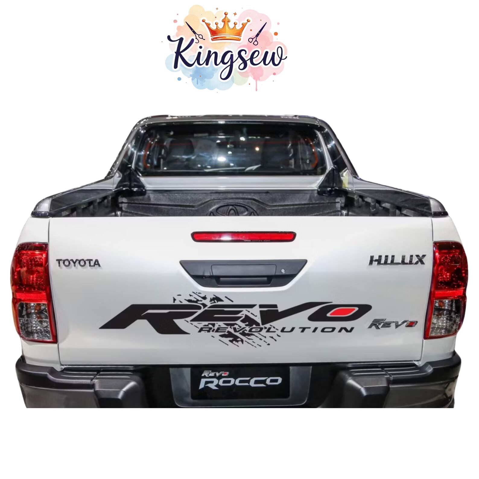 Toyota Hilux Revo Rocco Rear Truck Side Body Car Decal 4 Door Truck ...