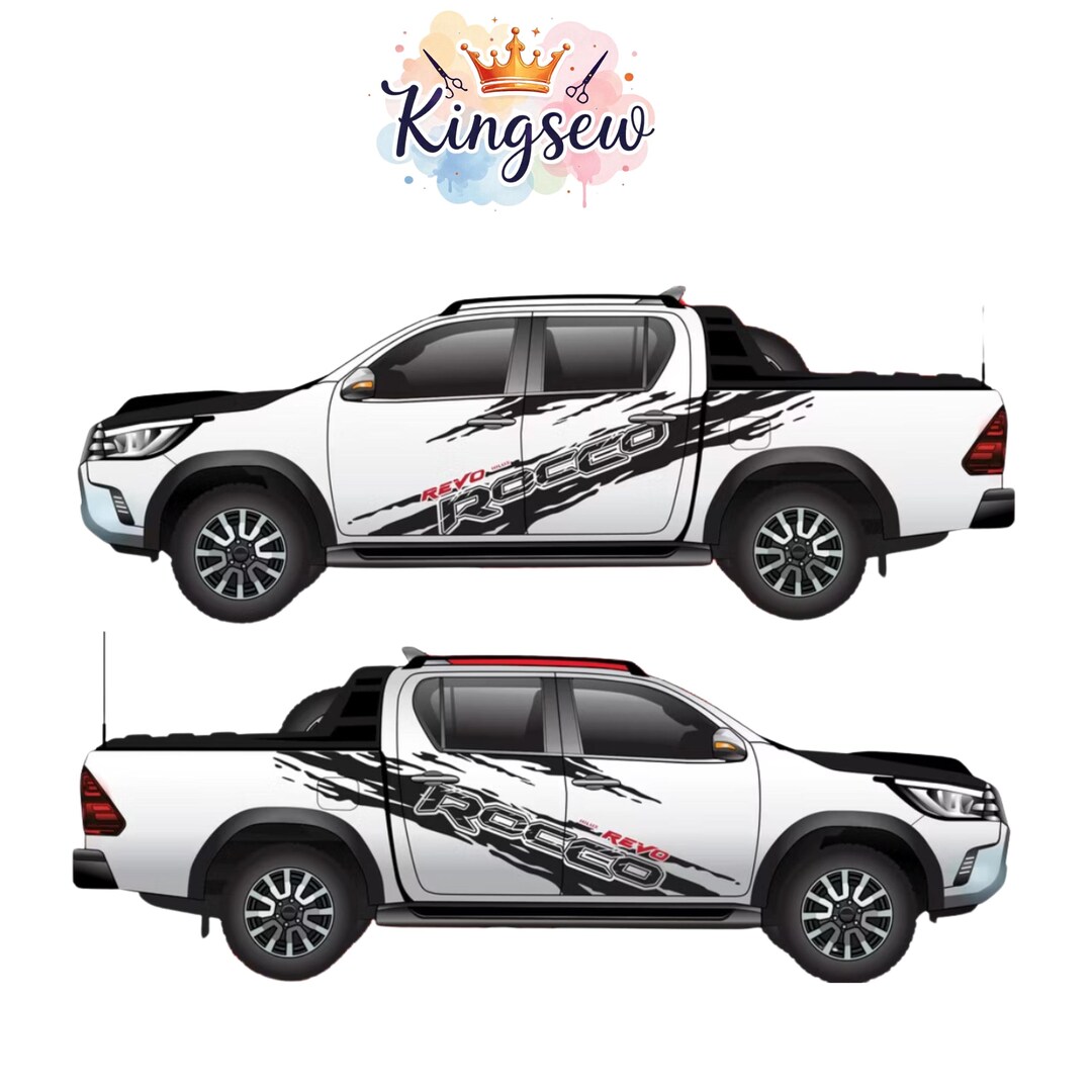 Toyota Hilux Revo Rocco Side Body Decal 2side: Left , Right 4door ...