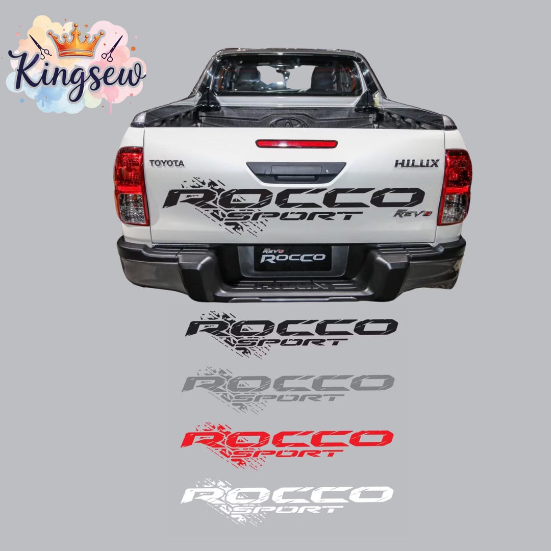 Toyota Hilux Revo Rocco Rear Truck Side Body Decal 4 Door Truck Sticker ...