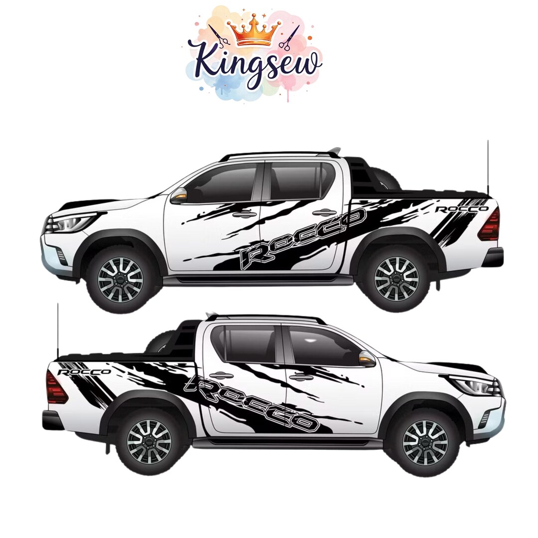 Toyota Hilux Revo Rocco Side Body Decal 2side: Left , Right 4door ...
