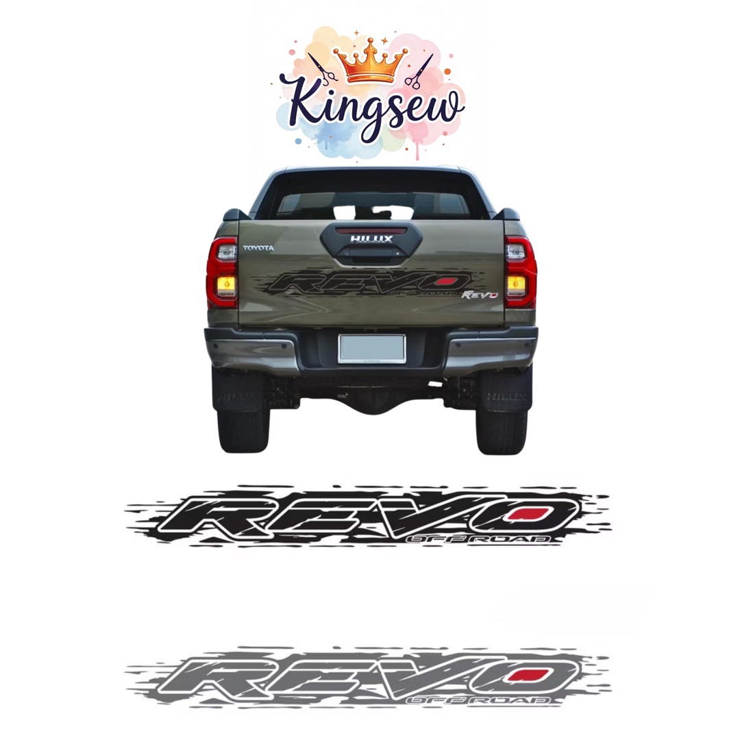 Toyota Hilux Revo Rocco Rear Truck Side Body Decal 4 Door Truck Sticker ...