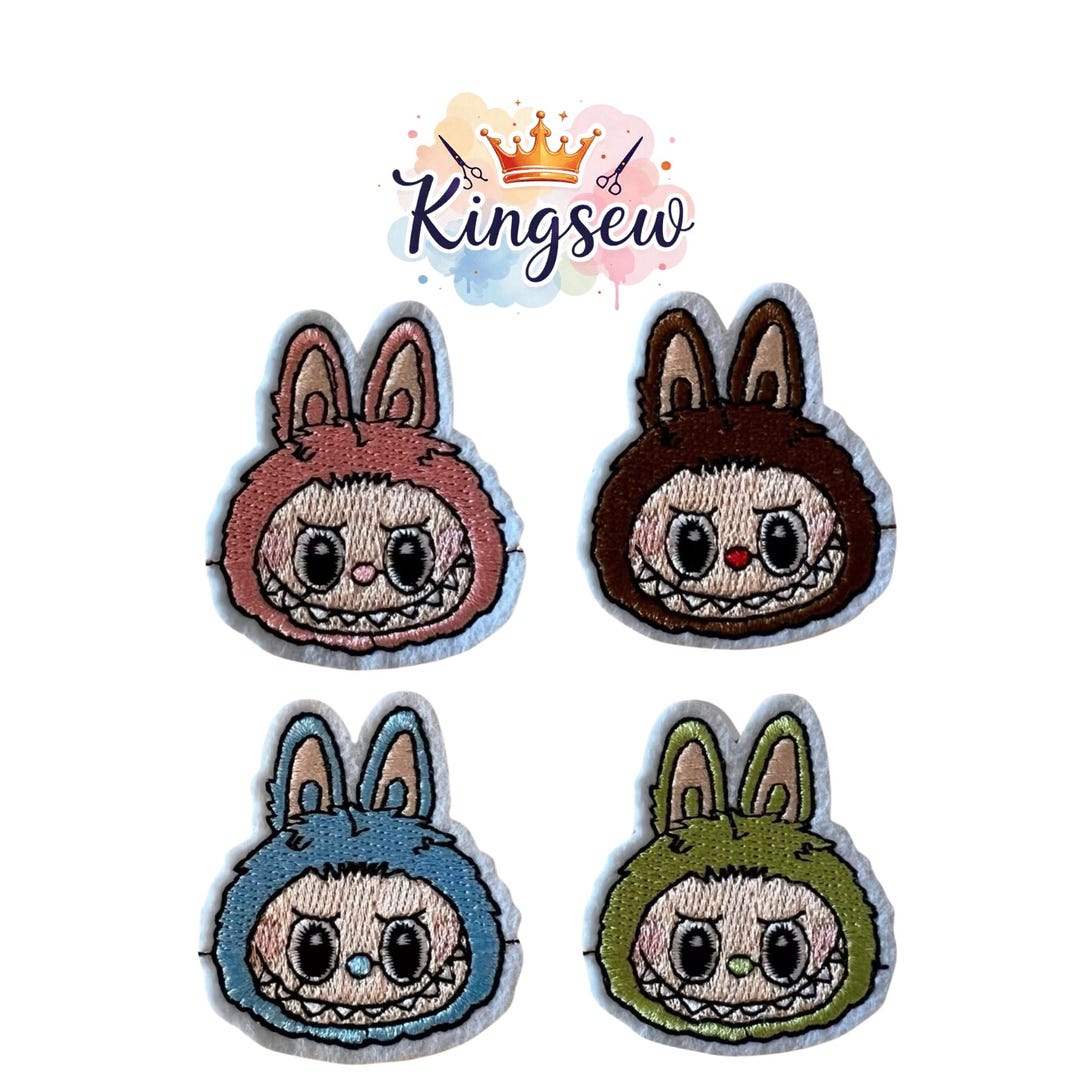 Embroidered Labubu Iron-on Patches – DIY Clothing Decoration - Etsy