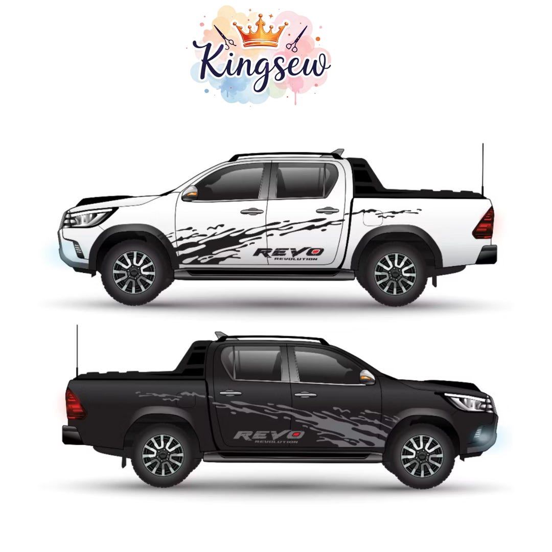 Toyota Hilux Revo Side Body Decal 2side: Left , Right 4door Sticker ...