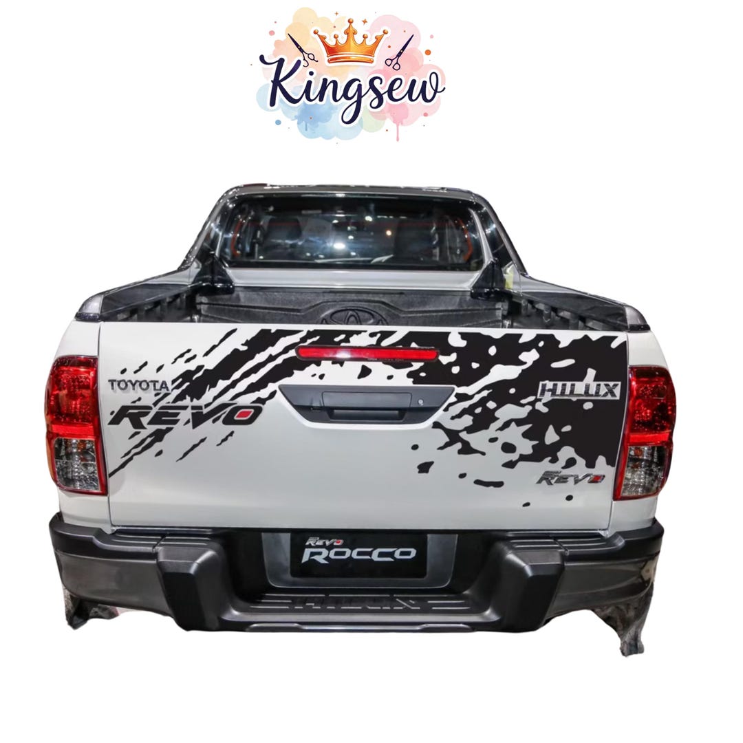 Toyota Hilux Revo Rocco Rear Truck Side Body Car Decal 4 Door Truck ...