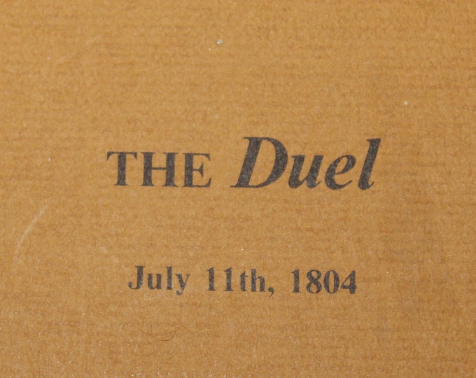 The Duel July 1804 - Hamilton and Burr - Signed Wood-engraving ...