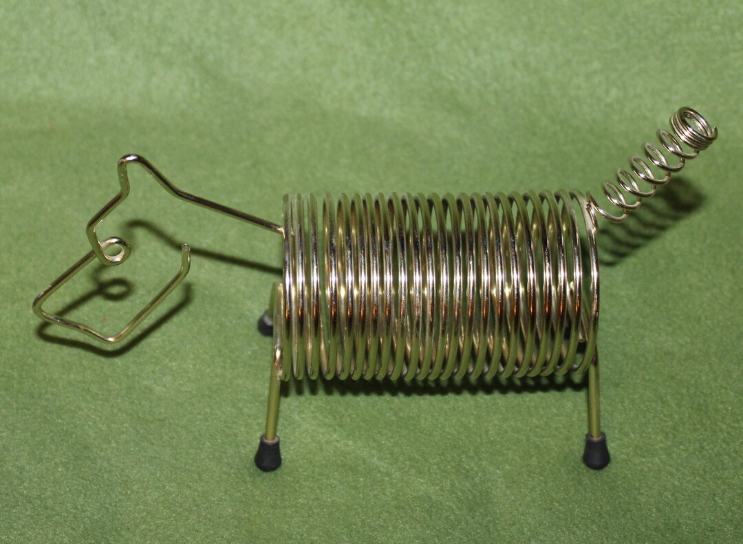 Vintage Scottie Dog Wire Coil Memo Holder - Etsy