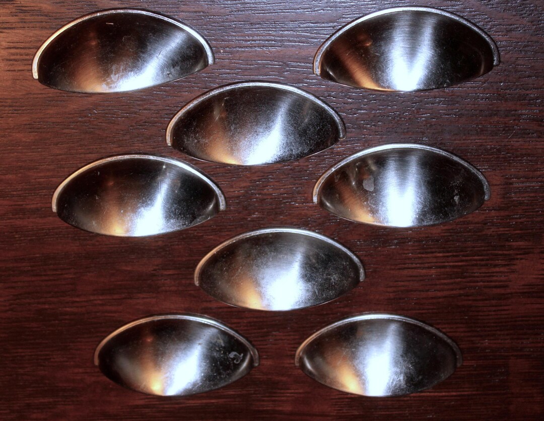 Silver Cup Handles Brushed Nickel Finish Lots of 8 - Etsy