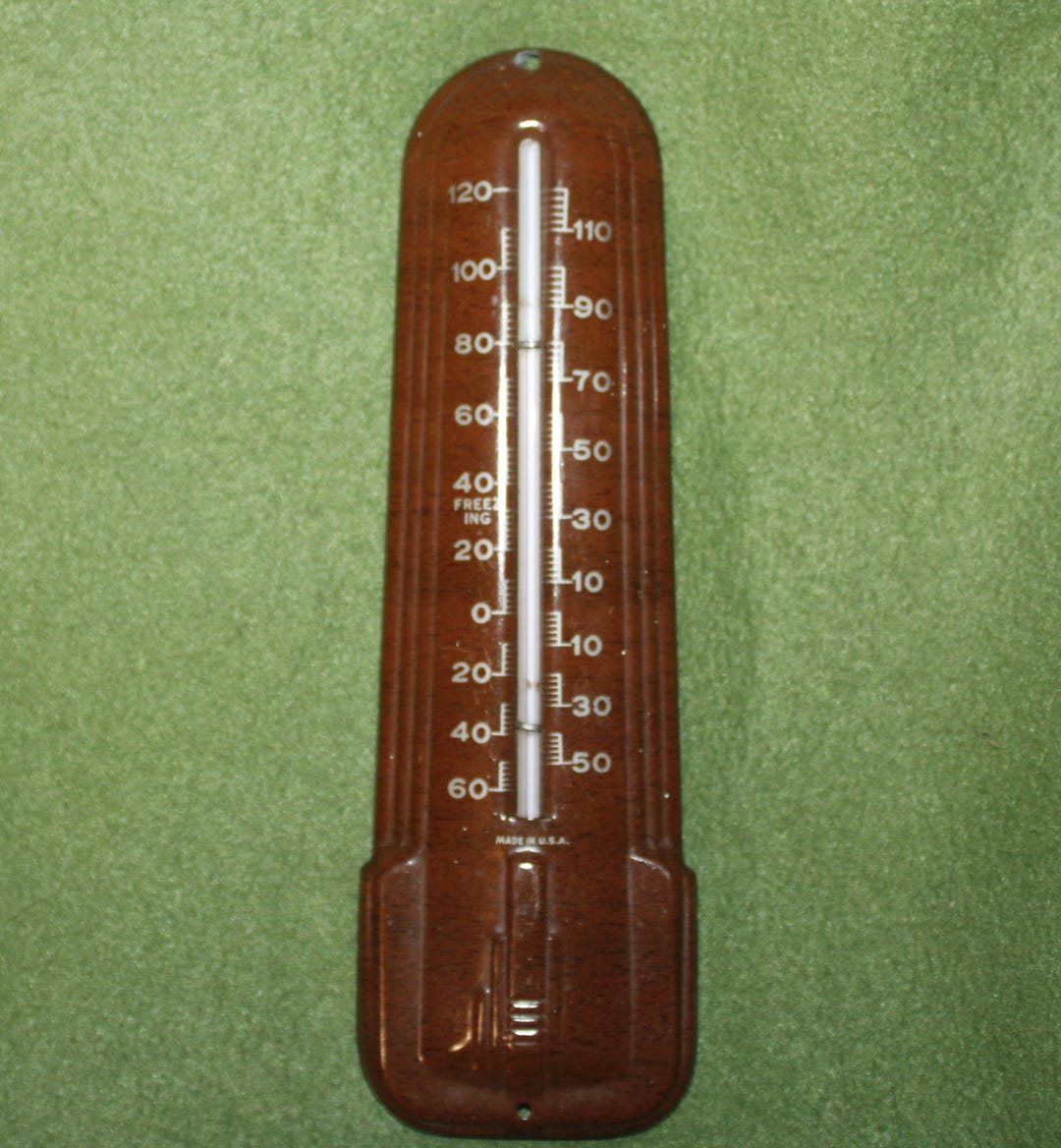 Vintage Wall Thermometer Metal Art Deco Style - Etsy