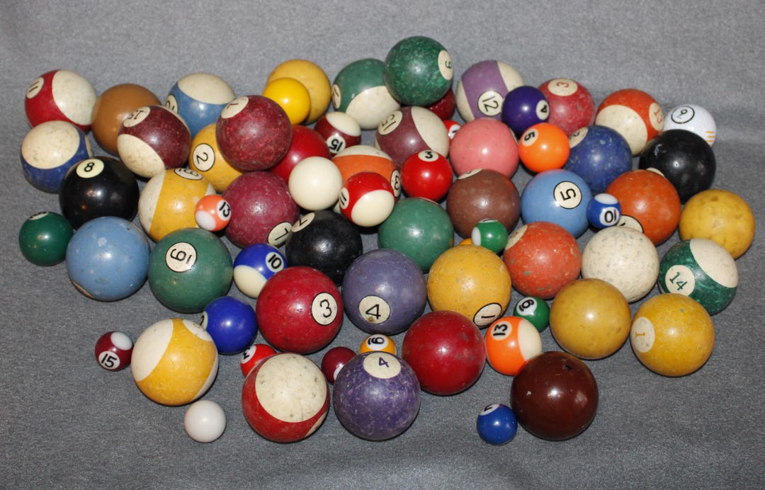 Vintage Lot of Pool Balls Multiple Sizes 40 Pieces - Etsy