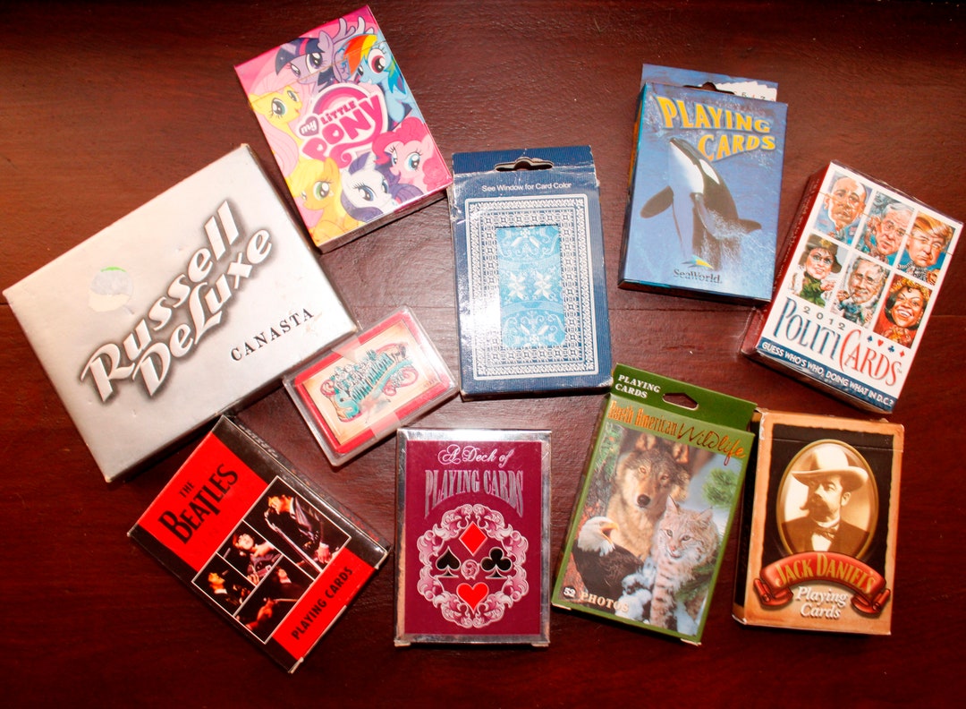 Vintage Playing Card Decks Lot of 10 - Etsy